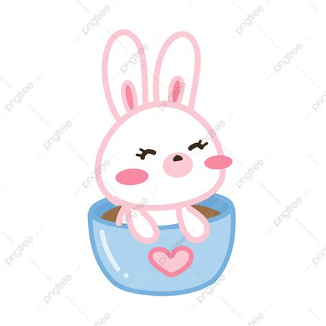 Cute Korean Clipart Png Images Korean Cute Bunny Stickers Cup Clipart