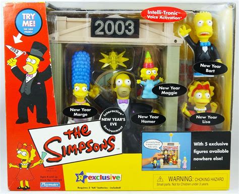 The Simpsons Playmates New Years Eve With Bart Homer Lisa Marge