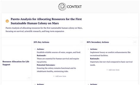 Optimize Decision Making With Pareto Analysis Framework Via Context Ai