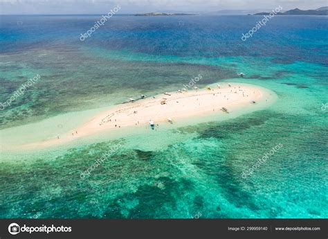 People Relax On A Tropical Island And Swim In The Lagoon Naked Island
