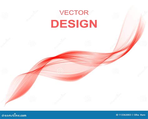 Abstract Smooth Color Wave Vector Curve Flow Red Motion Illustration