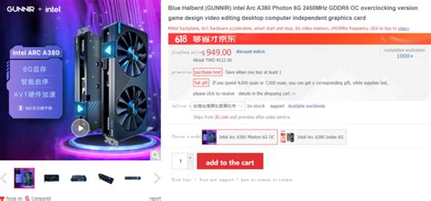 GUNNIR Arc A380 Gets A Huge Discount Price Drops By 40