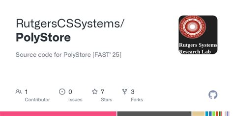 Github Rutgerscssystemspolystore Source Code For Polystore Fast 25