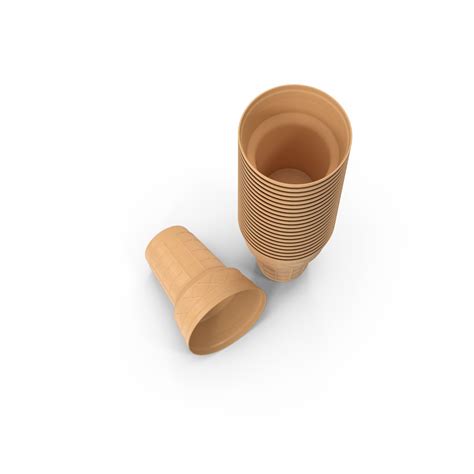 Stack Of Ice Cream Cones 3d Model Turbosquid 2156903