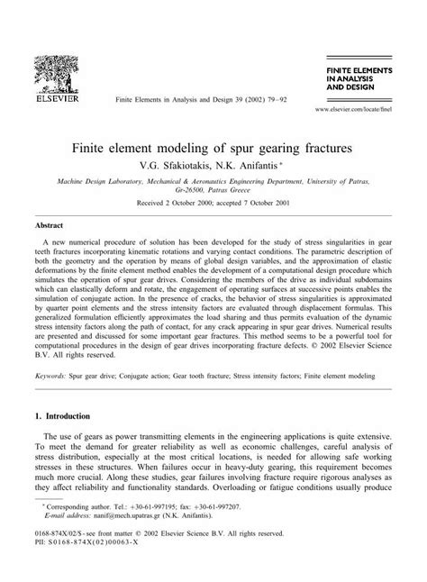 pdf finite element modeling of spur gearing fractures dokumen tips