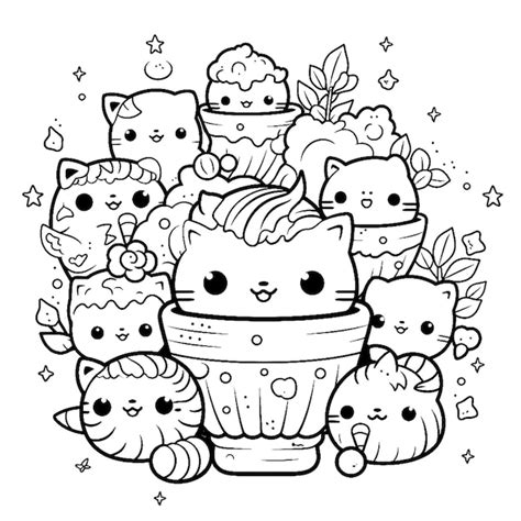 50 Desenhos Fofos Kawaii Para Colorir Pintar Lindos Desenhos Kawaii
