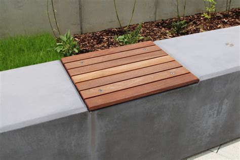 Concrete Bench Unity 2500 With Inset 600mm Deck Seat Top Townscape Products