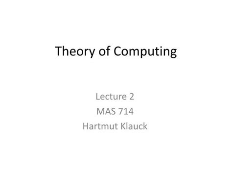 Ppt Theory Of Computing Powerpoint Presentation Free Download Id