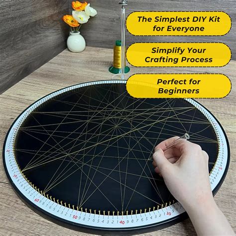 Spiral Gold String Art Design Modern Home Decor Elegant T Stringuart