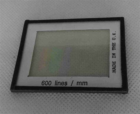 Diffraction Grating 600 LPI Size 63 X 48 Mm Rajiv Electronics