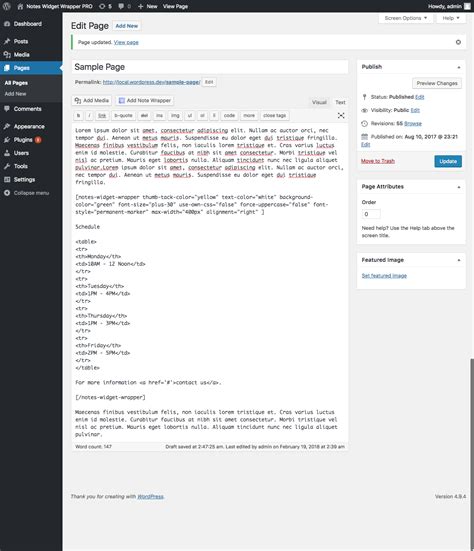 Notes Widget Wrapper Pro Web Rockstar