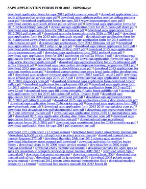Fillable Online SAPS APPLICATION FORMS FOR Fax Email Print PdfFiller