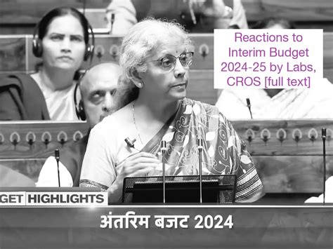 Interim Budget 2024 25 Reactions By Indias Diagnostic Labs Cros Full
