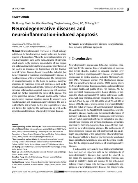 Pdf Neurodegenerative Diseases And Neuroinflammation Induced Apoptosis