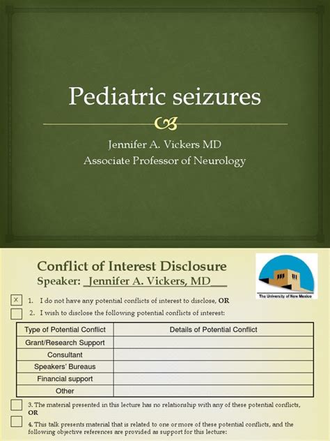 Pediatric Seizures Pdf Epilepsy Nervous System