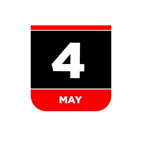 4th May Calendar Vector Page 4 May Day Icon 22163584 Vector Art At