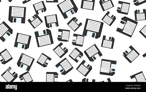 Seamless Pattern Endless Computer With Old Retro Vintage White Hipster