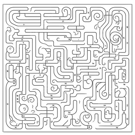 Coloring Maze Sheet With Mazes A Puzzle In The Background Outline Sketch Drawing Vector Wing
