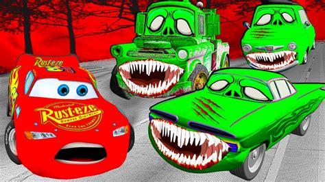 Lightning McQueen Vs ZOMBIE MATER Pixar Cars Zombie Apocalypse In BeamNG Drive YouTube