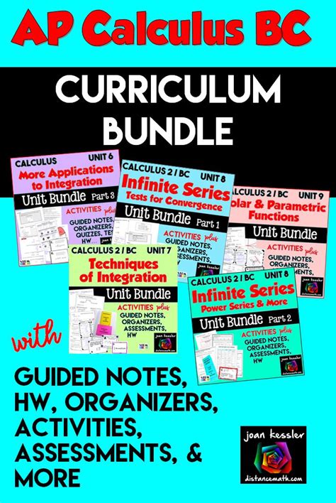 Ap Calculus Bc Curriculum Bundle For Units 8 10 Ap Calculus