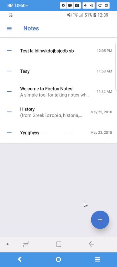 [android] the notes application lags when typing in a note · issue