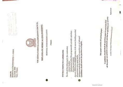 DME KNEC Question BANK Knec Past Paper For Biomedical Engineering