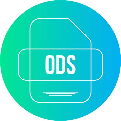 Icône de Fichier ods Generic gradient fill
