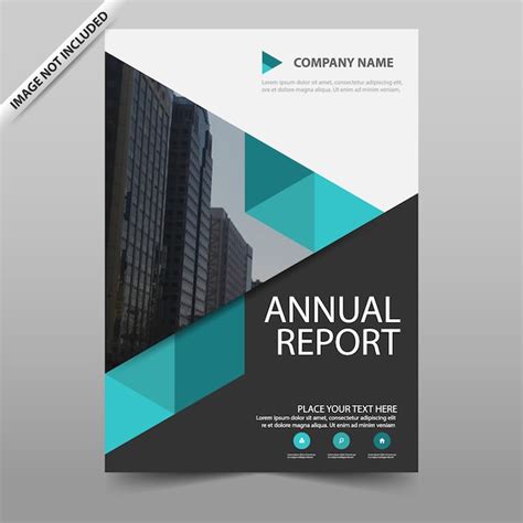 Premium Vector Green Triangle Vector Annual Report Leaflet Brochure