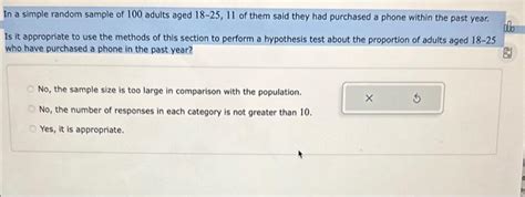 solved n a simple random sample of 100 adults aged 18−25 11