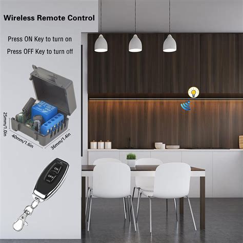 Dieserc Interruptor De Control Remoto Inalámbrico 433mhz 5v 12v 24v 1