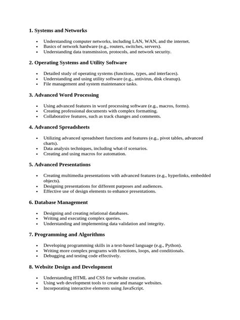 Form 3 Syllabus Ict Pdf