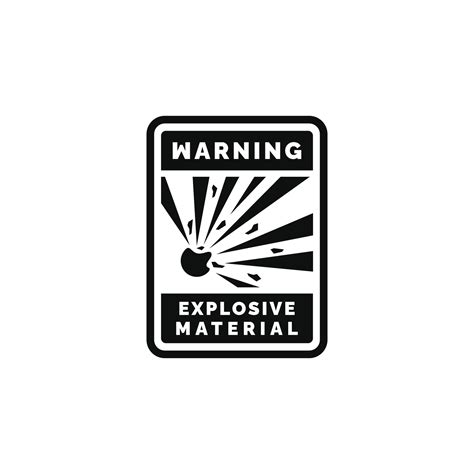 Explosive Material Caution Warning Symbol Design Vector 26128070 Vector