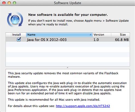 Apple Releases Java Update To Remove Flashback Malware Macrumors