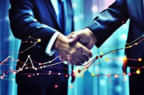 Business Man Handshake With Effect Global World Map Network Link