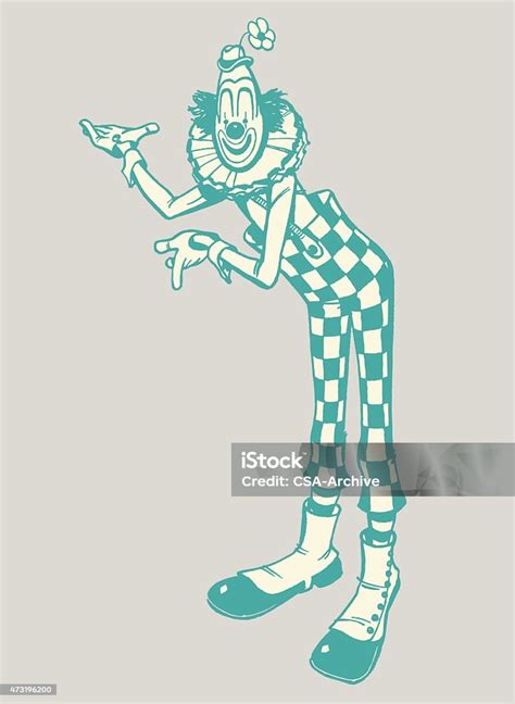 Tall Clown向量圖形及更多小丑圖片 小丑 鞋套 個人飾物 馬戲團 Istock