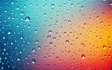 Premium Ai Image Water Drops On Glass Colorful Illustration