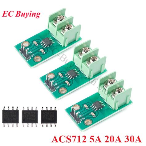 5a 20a 30a Hall Current Sensor Module Acs712 Module For Arduino