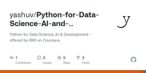 github yashuv python for data science ai and development python for