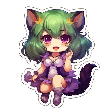 애니메이션 스타일의 캐릭터 프리미엄 Ai 생성 벡터