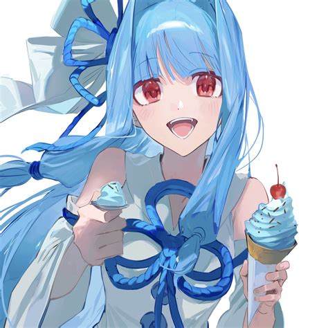 Kakine Kotonoha Aoi Voiceroid Commentary Highres 1girl Blue Hair