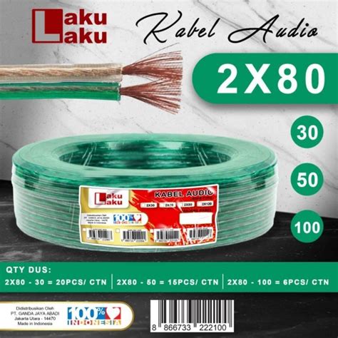 Jual Kabel Transparan 2x80 1 Roll 80 Meter Kabel Audio 2 X 80