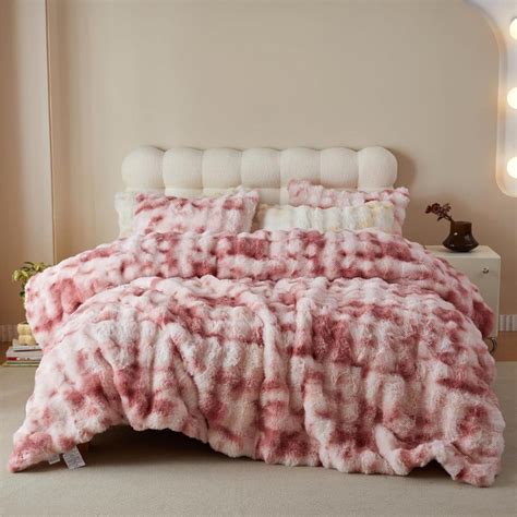 Fluffy Faux Fur Comforter Set Simpleandopulence