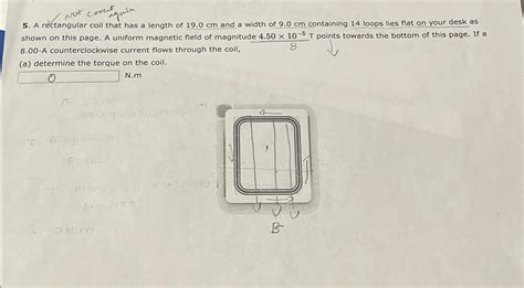 solved a rectangular coil that has a length of 19 0cm ﻿and a