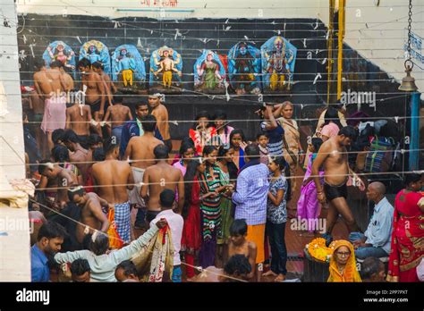 Public Shower In Rajgir Hot Spring India Stock Photo Alamy