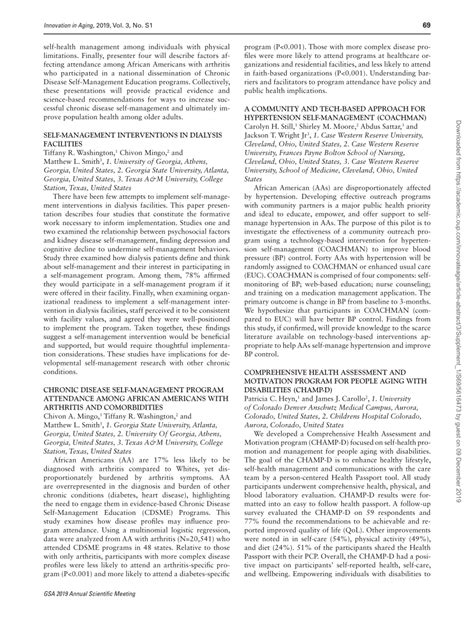 Pdf Chronic Disease Self Management Program Attendance Among African Americans With Arthritis