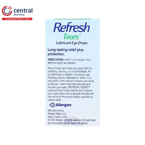 Thuốc Refresh Tears 05 15ml Cách Dùng Liều Dùng Lưu ý Sử Dụng