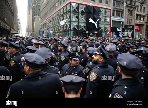 Thousands Of Nypd Members Gathered At St Patricks Cathedral In New