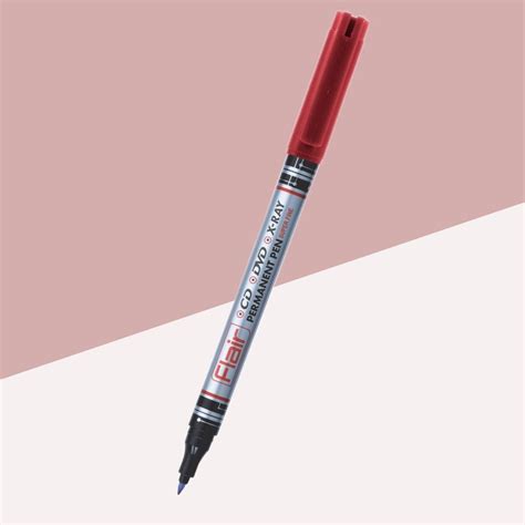 Flair Permanent Cd Marker Pen Red Pack Of 1 Topperskit Llp