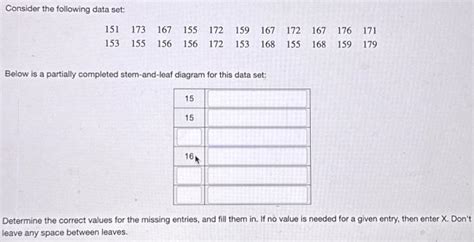Solved Consider The Following Data Set Below Is A Partially Chegg
