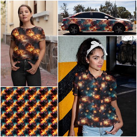 20 Explosion Patterns Fire Seamless Patterns Red Repeatable Smoke